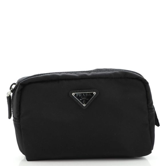 Prada | Bags | Prada Toiletry Pouch Tessuto Small Black | Poshmark